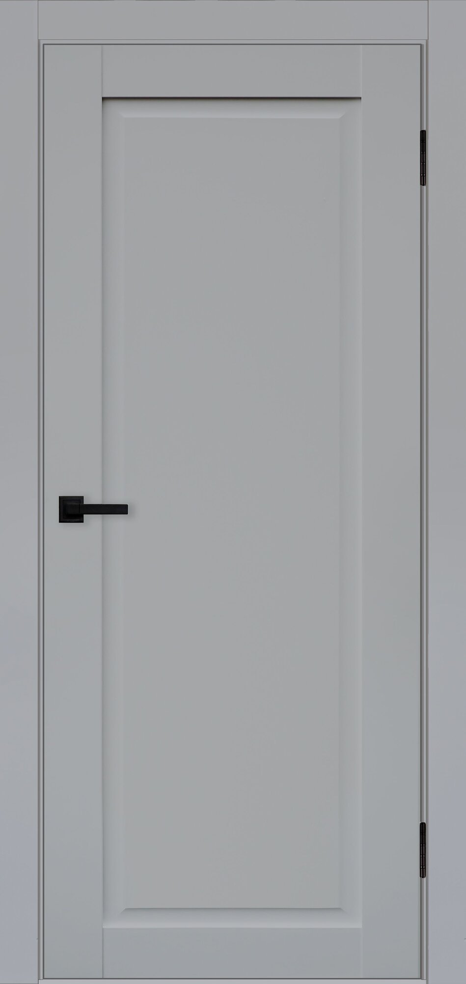 Дверь межкомнатная комплект с коробкой и наличниками Классик-1 без стекла, светло-серый, 600х1900мм