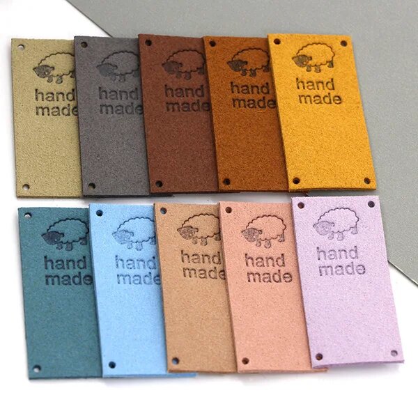 Кожаные этикетки для одежды 20 шт. 2,5x5 см Mix Color