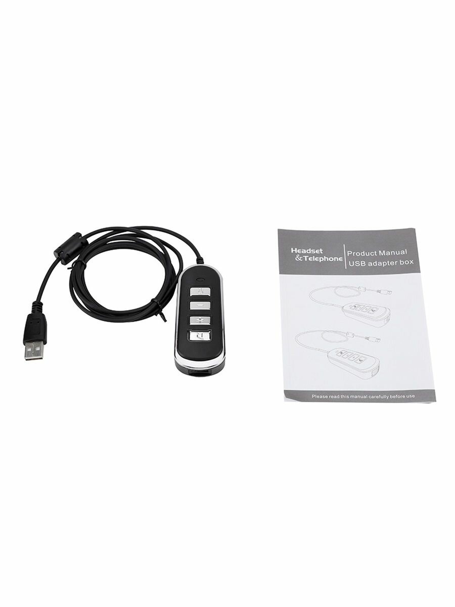 Адаптер для аудио наушников RJ9 в USB, компьютерные наушники с блоком управления, преобразователь 3,5 мм в USB для гарнитуры