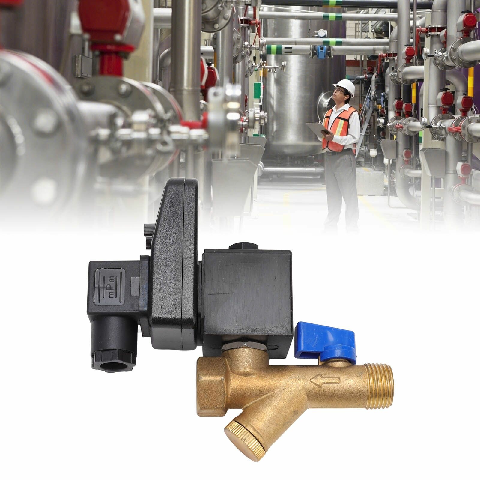 Электронный сливной клапан DN15 G1/2, 16 бар, рабочее давление, латунь, бесшумный автоматический сливной клапан для воздушного компрессора, AC230V