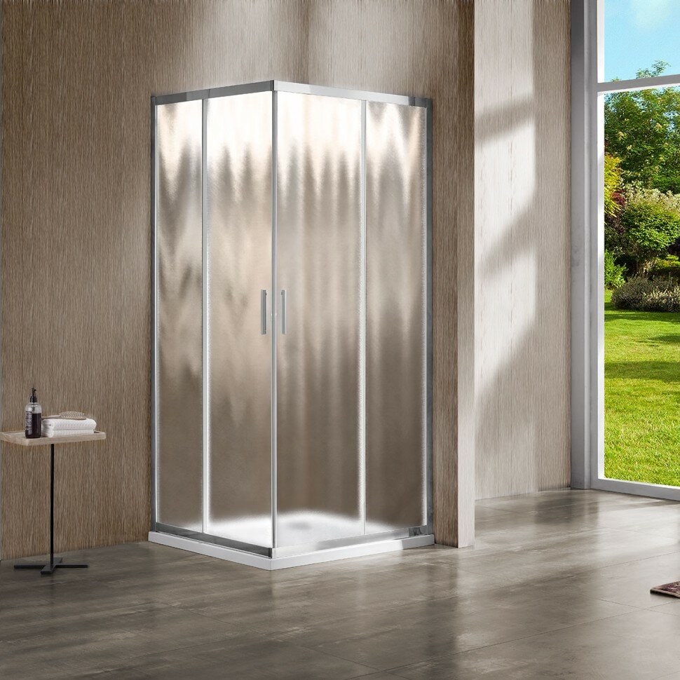 Душевой Уголок Garda Vss-1g1111ch, 1100*1100, Хром, Стекло Шиншилла