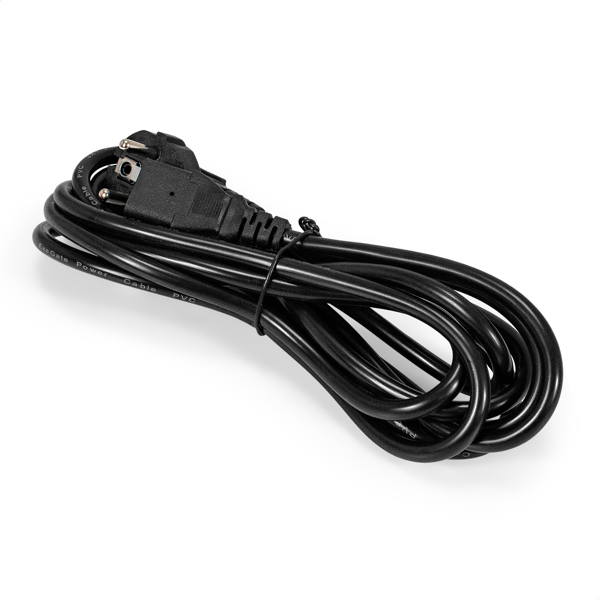 Кабель питания ExeGate Special PC-3S-Schuko(У)->C13/3x0.75 (Евровилка угловая Schuko->C13, 3*0.75mm2, CCA, черный, 3м) ES281001RUS
