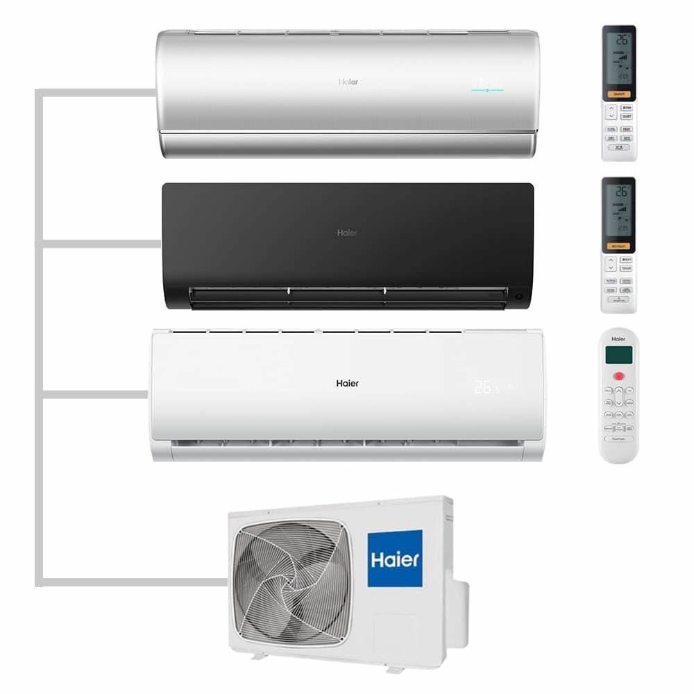 Мульти сплит-система настенная Haier AS35S2SJ2FA-S/AS25S2SF2FA-B/AS09TS6HRA-M/3U70S2SR5FA Inverter