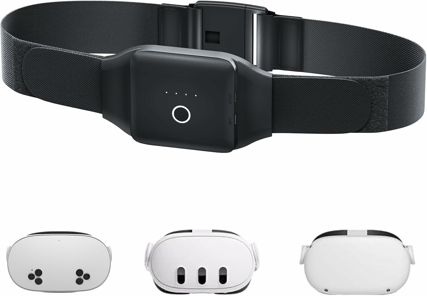 Аккумулятор емкостью 10000 мАч, быстрое портативное зарядное устройство мощностью 30 Вт, мобильный источник питания USB C, совместимый с Oculus Quest3s/3/2, с аксессуарами для ремня