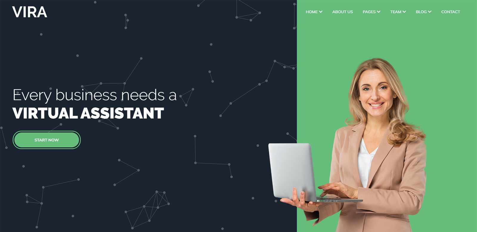 Подарочный сертификат на Шаблон для сайта Вордпресс с демоконтентом VIRA - Virtual Assistant WordPress Theme