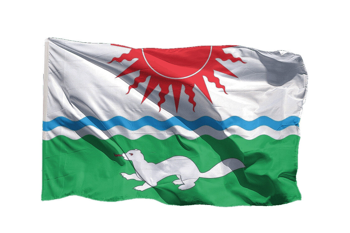 Флаг Сосьвы на флажной сетке, 70х105 см - для флагштока