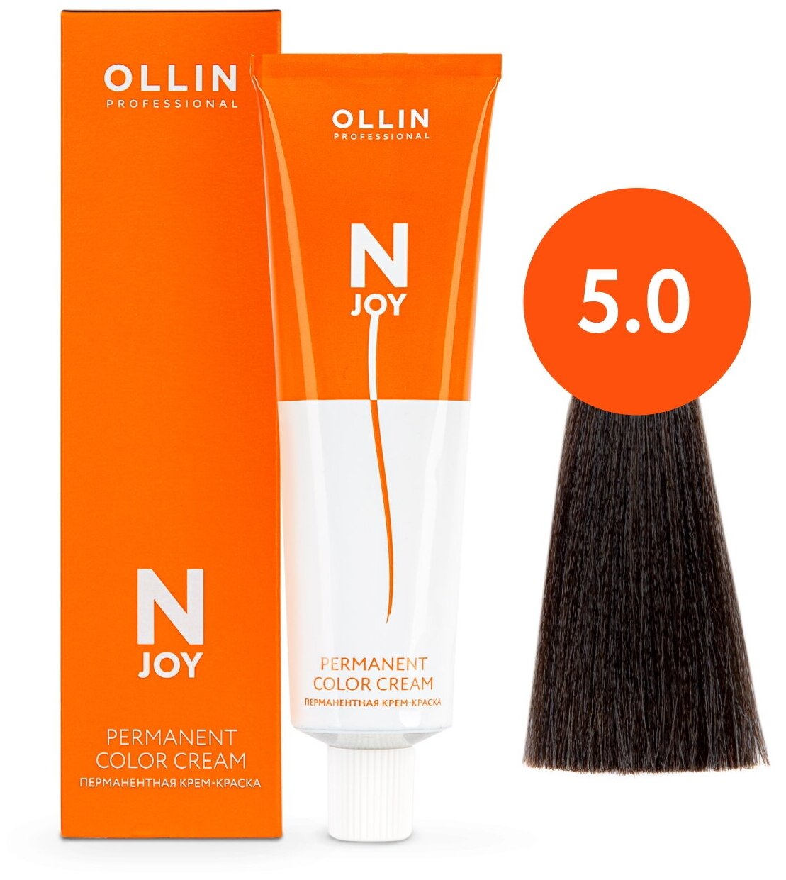 Крем-краска Ollin N-Joy Color Cream 5/0 (светлый шатен) – 100 мл