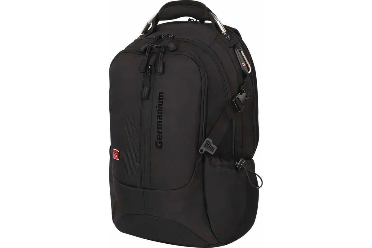 GERMANIUM S-01 Универсальный влагостойкий рюкзак с отделением для ноутбука, черный