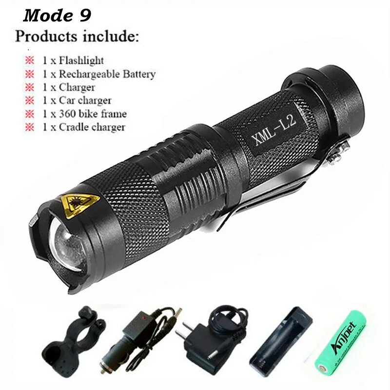 Фонарь ANJOET Cree XML T6 L2 Q5 9