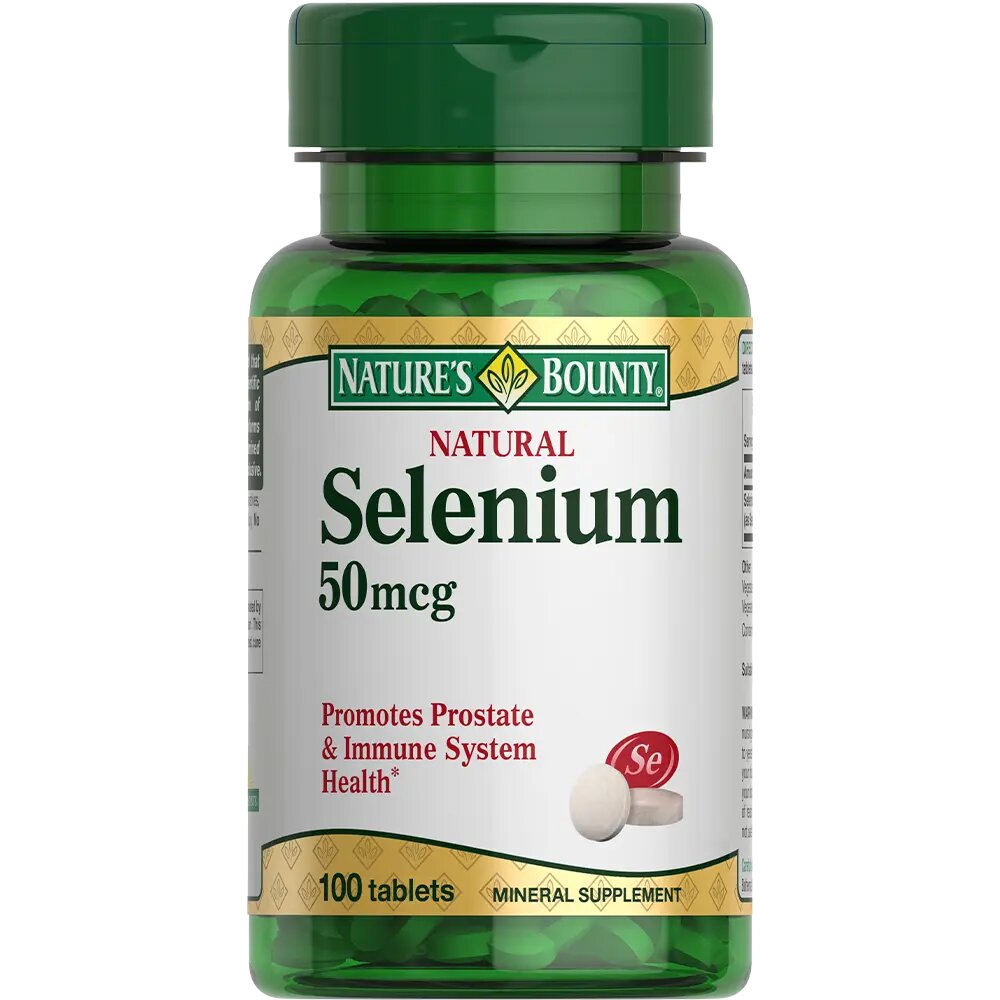 БАД Nature's Bounty Таблетки "Селен 50 мкг", 100 шт. Selenium 50 mcg