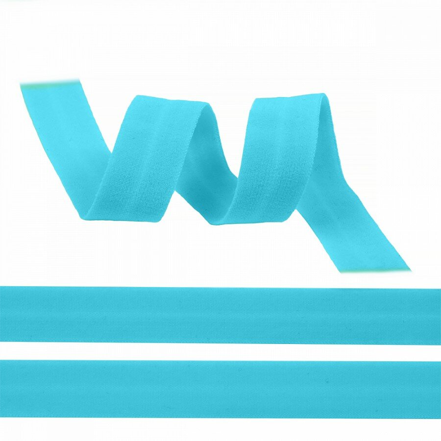 Резинка TBY бельевая окантовочная матовая 15мм ROM.152201A цв. A2201 небесно-голубой уп. 50 м упак (50 м)