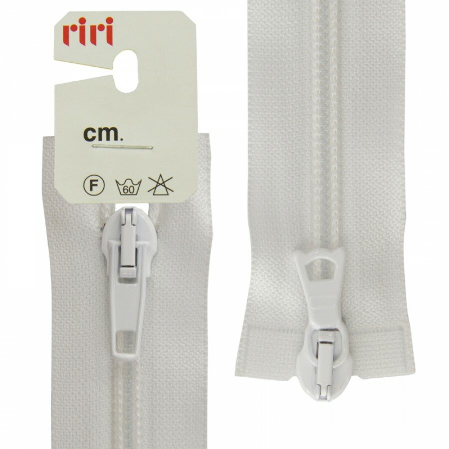 Молния спираль, разъёмная 2 замка, 6 мм, 80 см, цвет 2101, белый