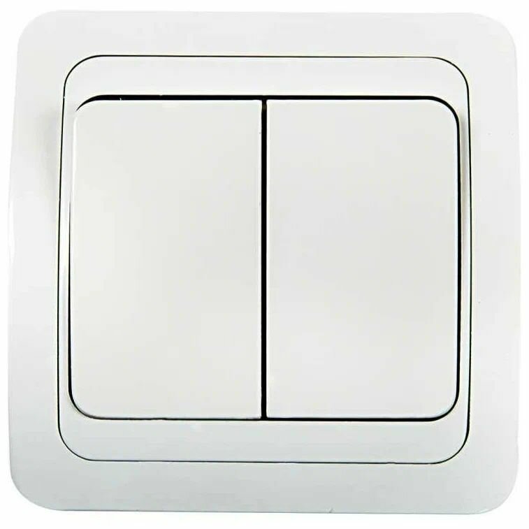 Выключатель внутренний скрытой установки 2-клавишный Classico IN Home