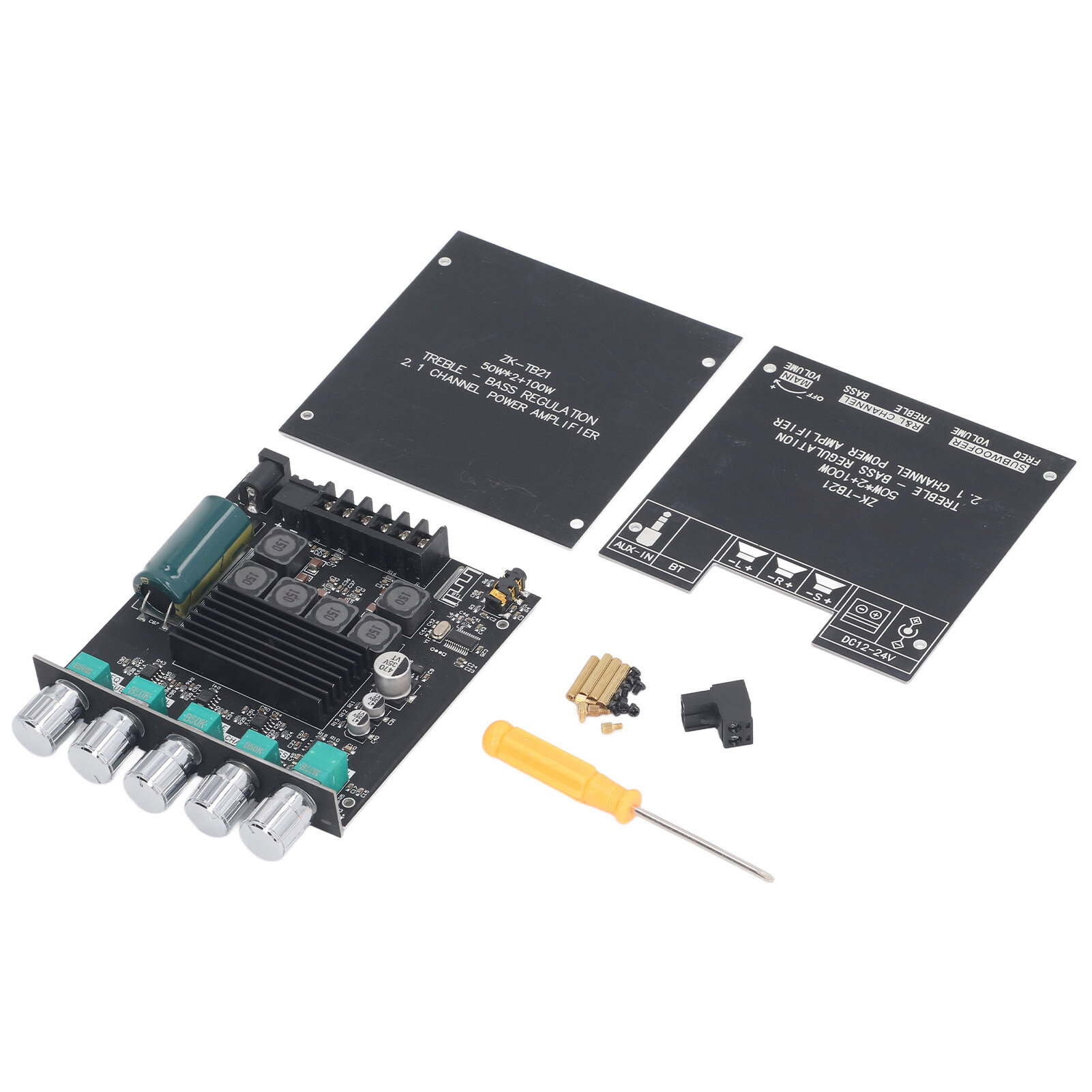 Модуль усилителя 2.1 канала, Bluetooth аудио, DC12-24В, DIY.