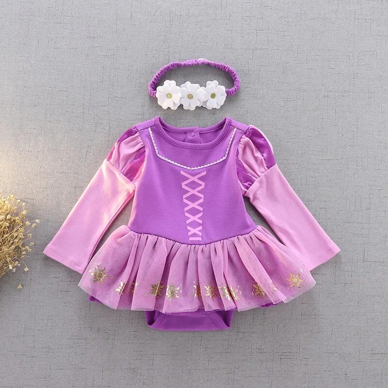 Комбинезон принцессы HONEYS-BYE для девочек 3-6 Months, Сиреневый, Aurora