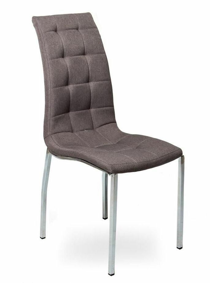 Стул B-trade Баркер BROWN(G028-11)/CHROME (ткань) Размеры: Высота 1000мм Глубина 640мм Ширина 430мм