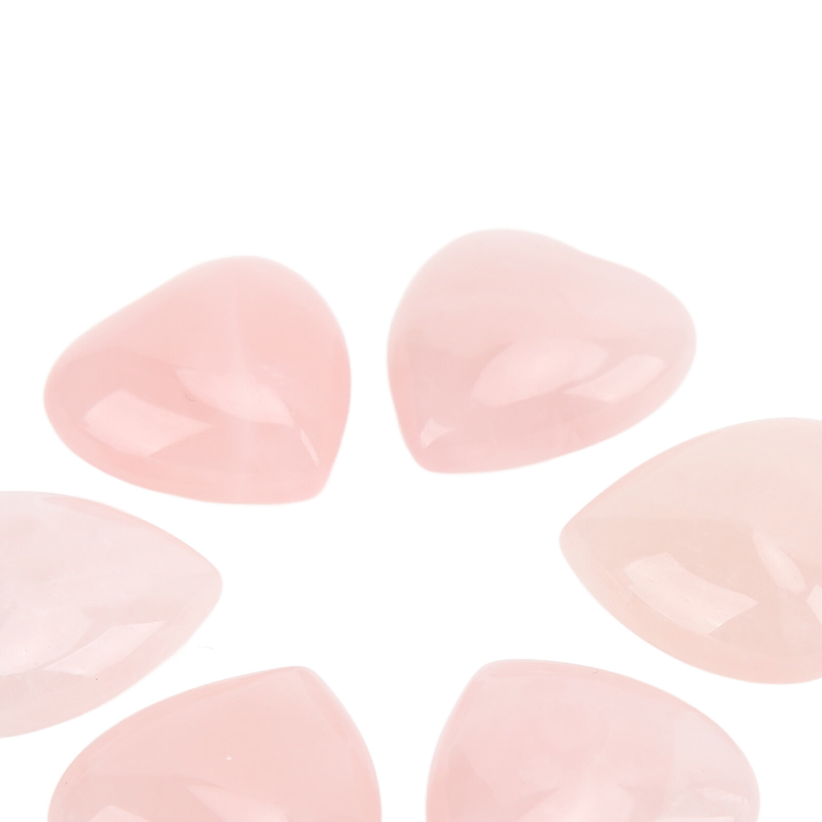 6 шт. в форме сердца розовый кварц снимает тревогу баланс энергии натуральный материал изысканный прочный розовый кварц сердце камень