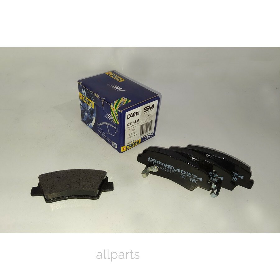 DAFMI D274SM Колодки торм задн DAfmi "Semi Metallic" D274SM HYUNDAI Solaris KIA Rio III 11-17 583021RA30