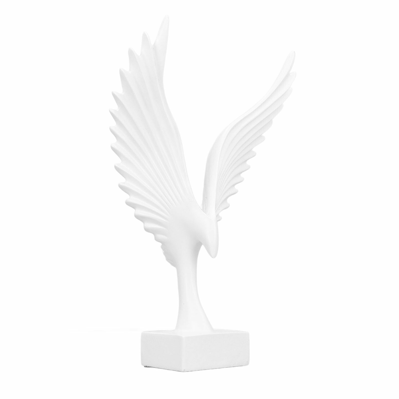 Абстрактная фигурка орла, декоративная смоляная геометрическая поверхность, скульптура в виде крыла животного, украшение для офиса, гостиной, белого цвета