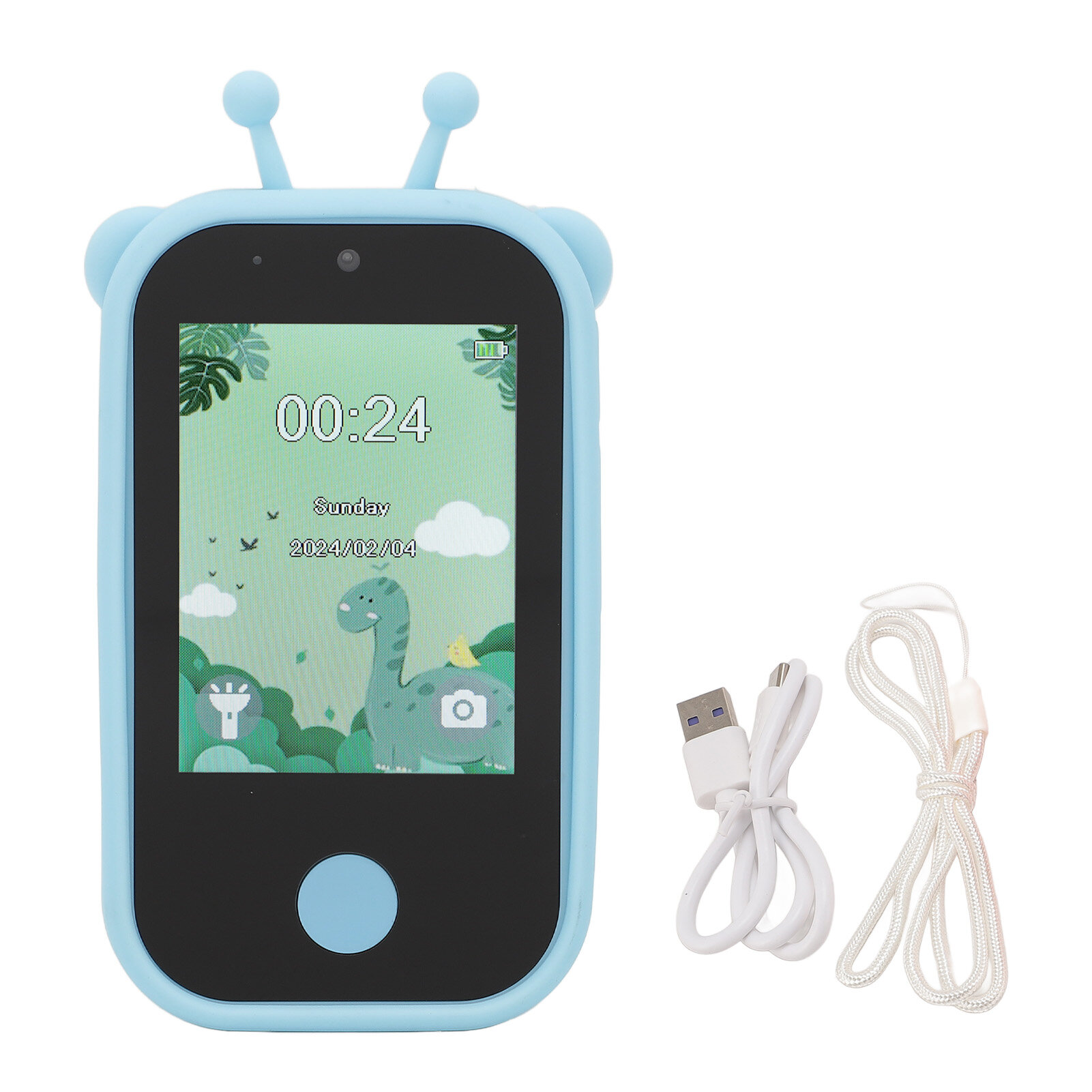 1080P 48MP Digital Camera 2.8in IPS Touch Screen MP3 Music Player Children Phone with Selfie Blue