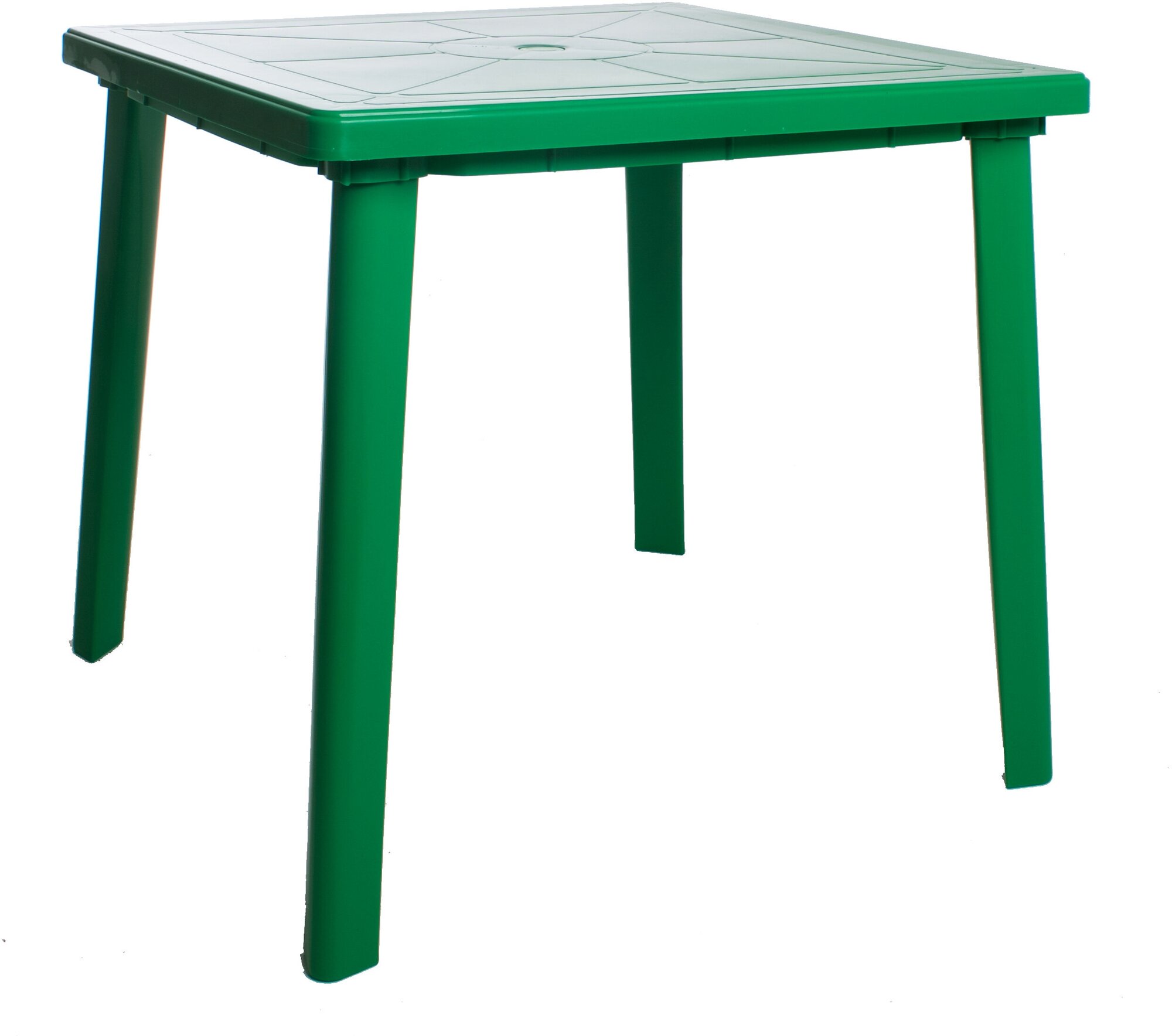 Стол садовый ООО Стандарт Пластик, пластиковый, зеленый, отверстие для зонта