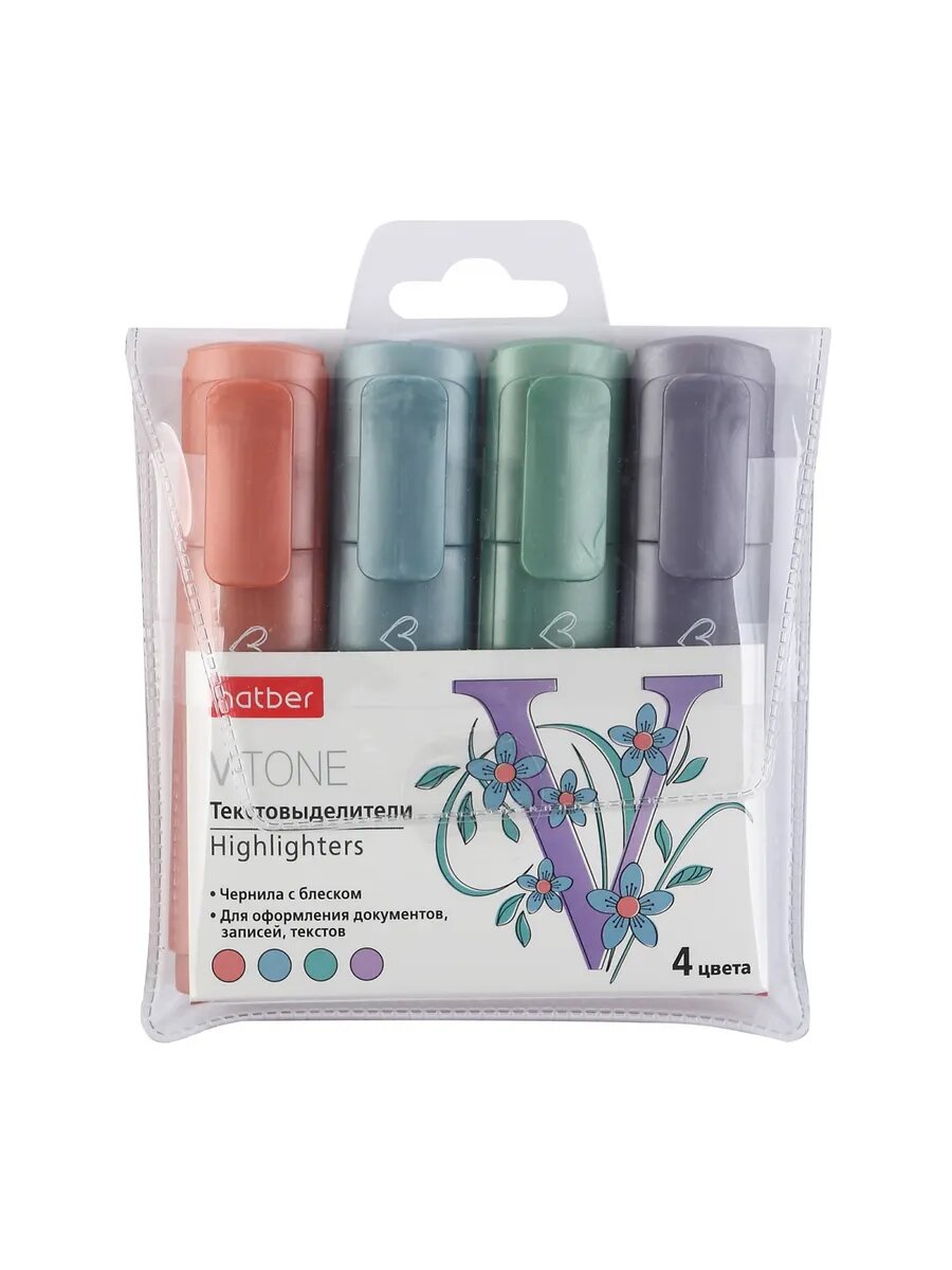 Набор перманентных маркеров 4 шт 1-5 мм