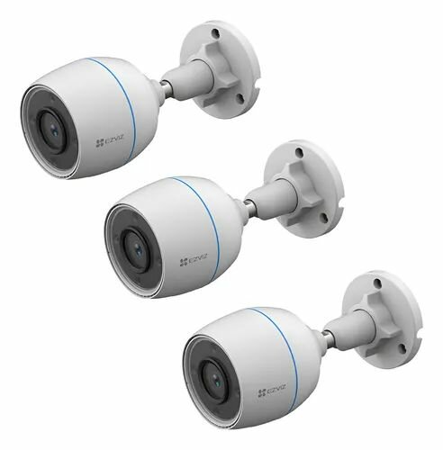 IP видеокамера Ezviz CS-H3c Не (Color) 2МП Уличная Wi-Fi камера встроенный микрофон и слот под microsd карту. Комплект 3 штуки