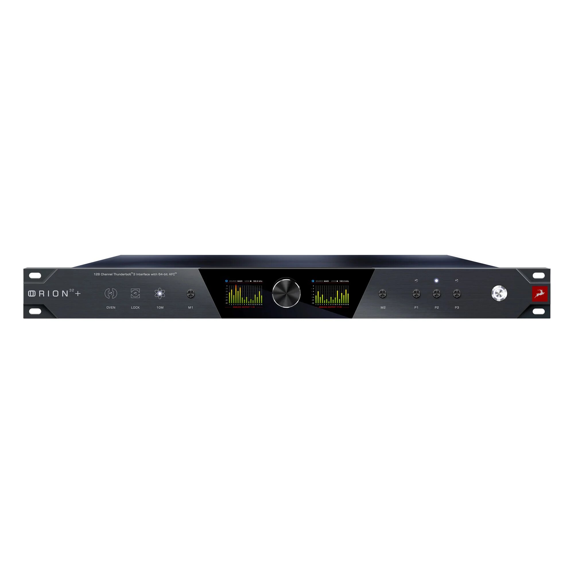 Аудиоинтерфейс Antelope Audio Orion 32+ Gen 4 [24 бит 192 кГц, AFC: 64-бит, 32 входа, 32 выхода, динамический диапазон до 130 дБ, 128 каналов оптического MADI, 8 каналов ADAT и 2 канала S/PDIF, Вход word clock, 2х word clock, вход 10M, Thunderbolt 3]