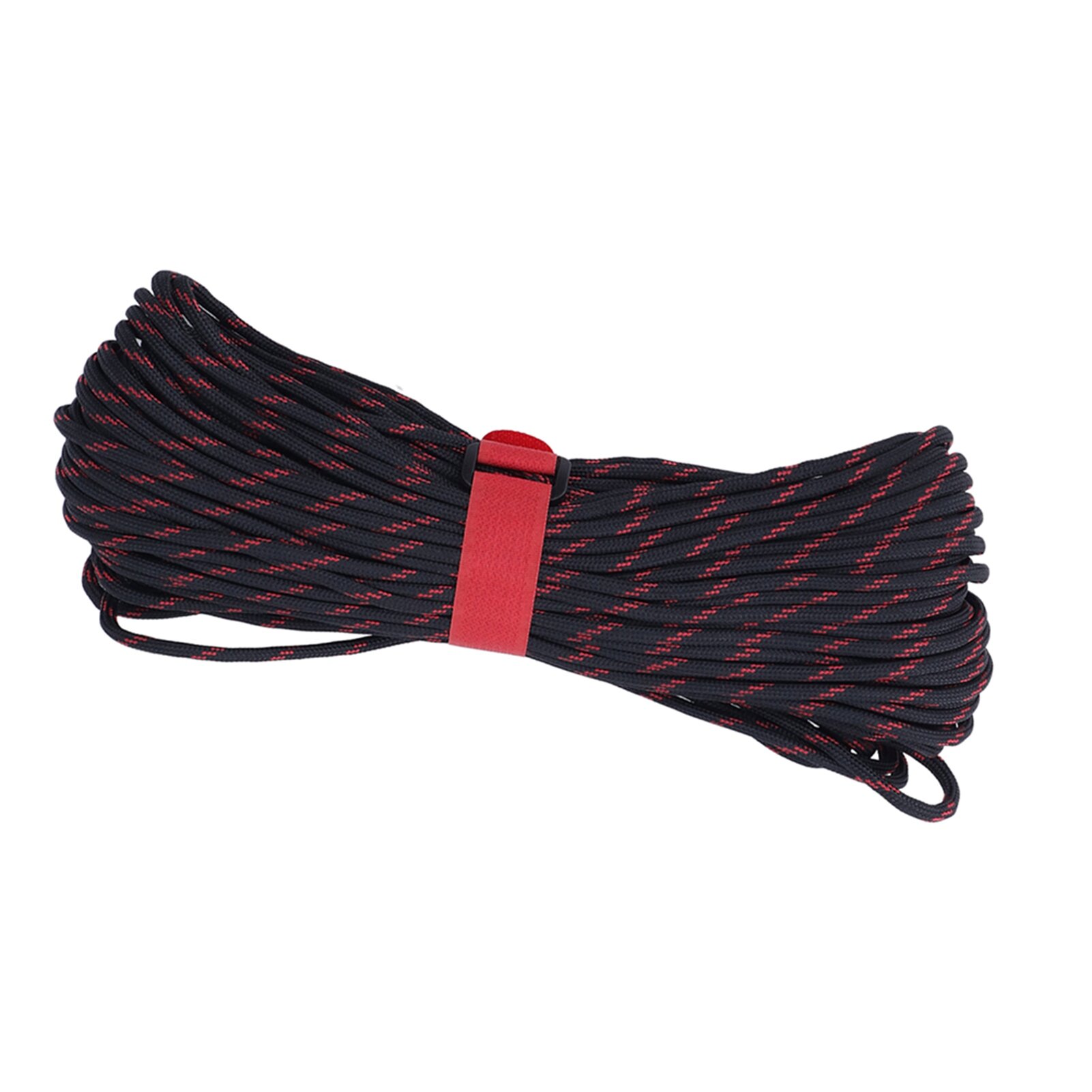 Многофункциональный парашютный шнур с 11 волокнами для кемпинга, альпинизма и выживания, черно-красный