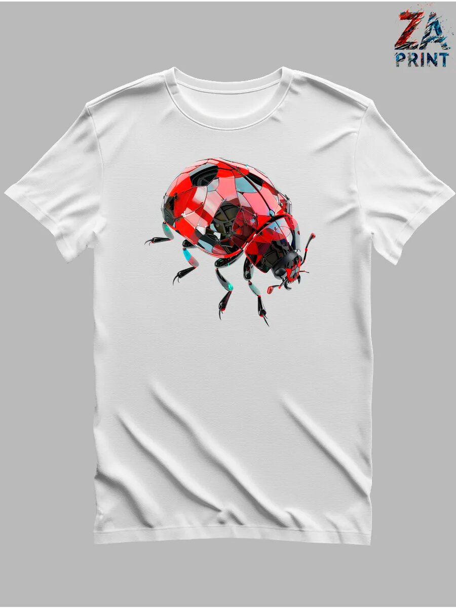 Футболка божья коровка принт