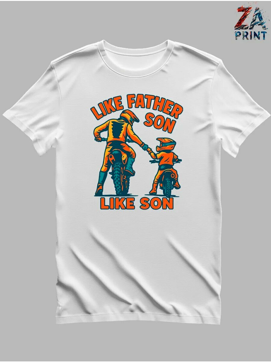 Футболка отец и сын мотоциклы