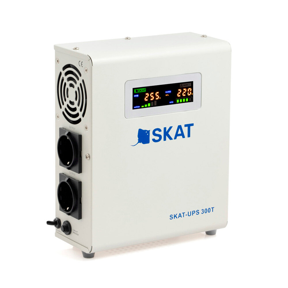 SKAT-UPS 300T источник питания Line-Interactive 220В, 300ВА, работает от 1 внешней АКБ, бастион