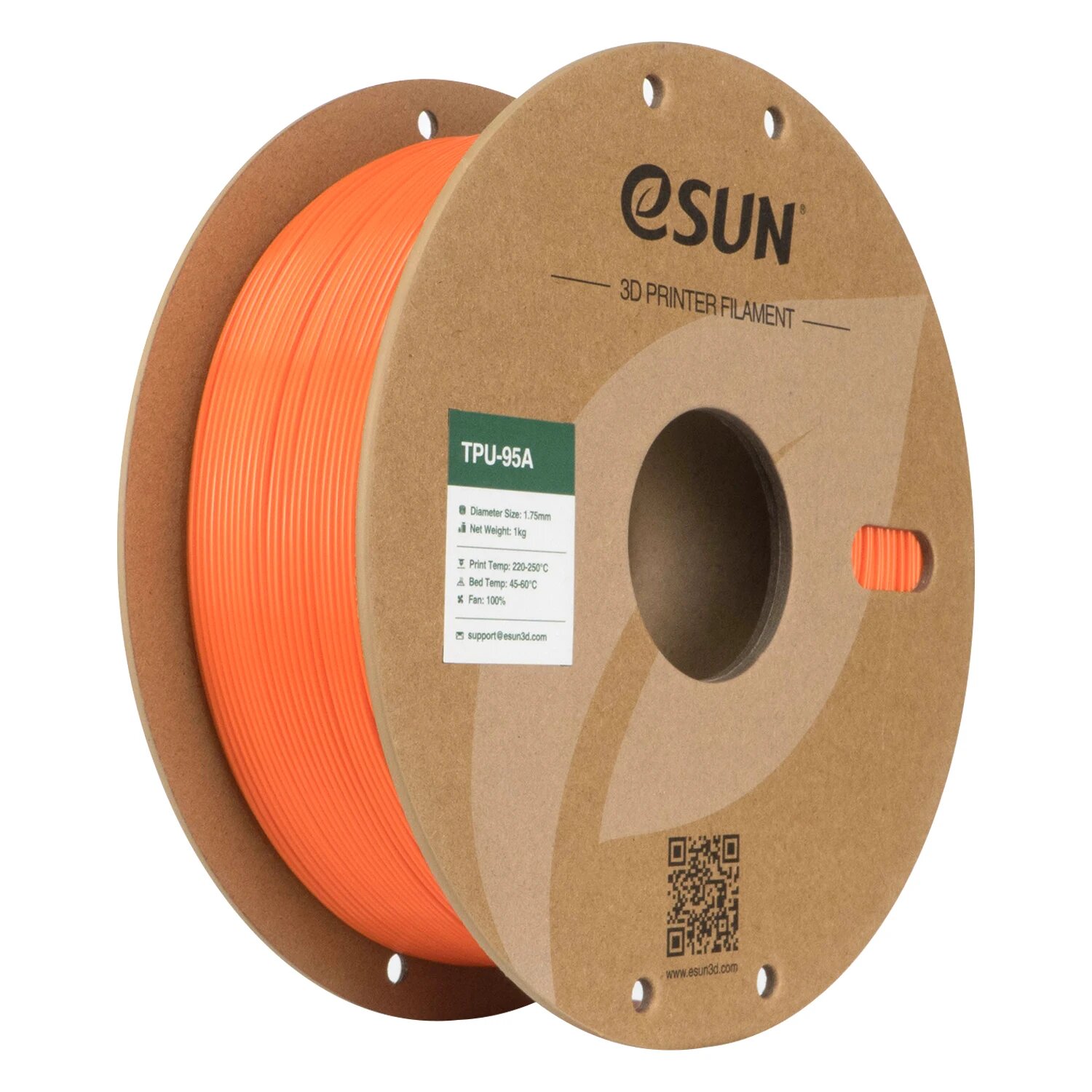 ESUN Гибкая нить TPU 95A 1.75 мм 1 кг ORANGE