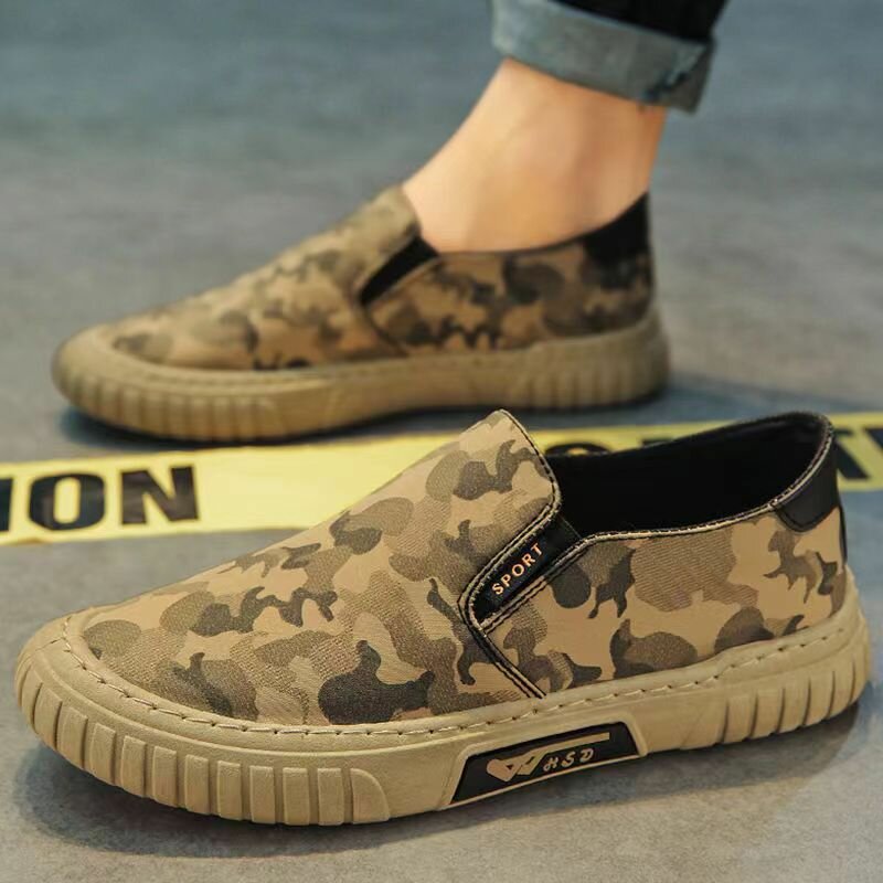 Камуфляжная парусиновая мужская обувь, дышащая спортивная повседневная обувь на открытом воздухе, мужская обувь