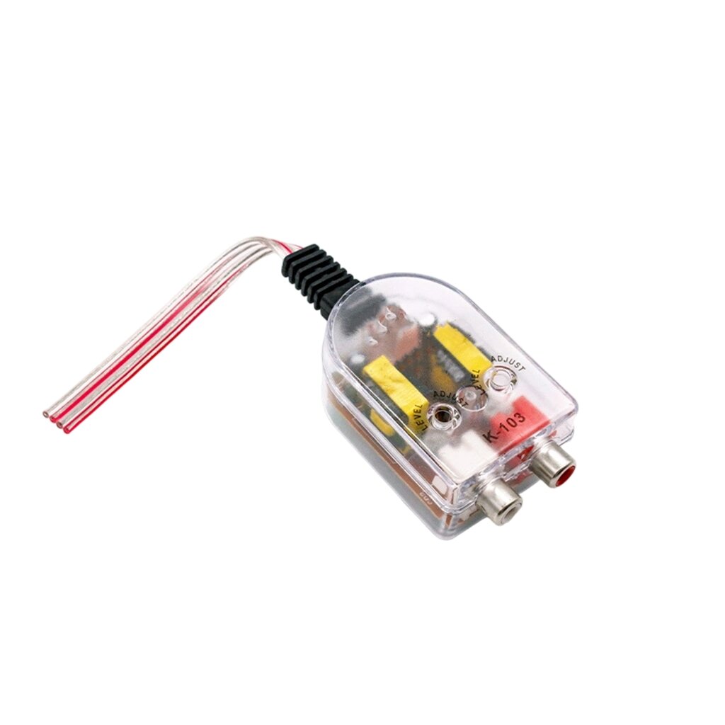 12В конвертер уровня сигнала с регулировкой усиления для усилителей и сабвуферов