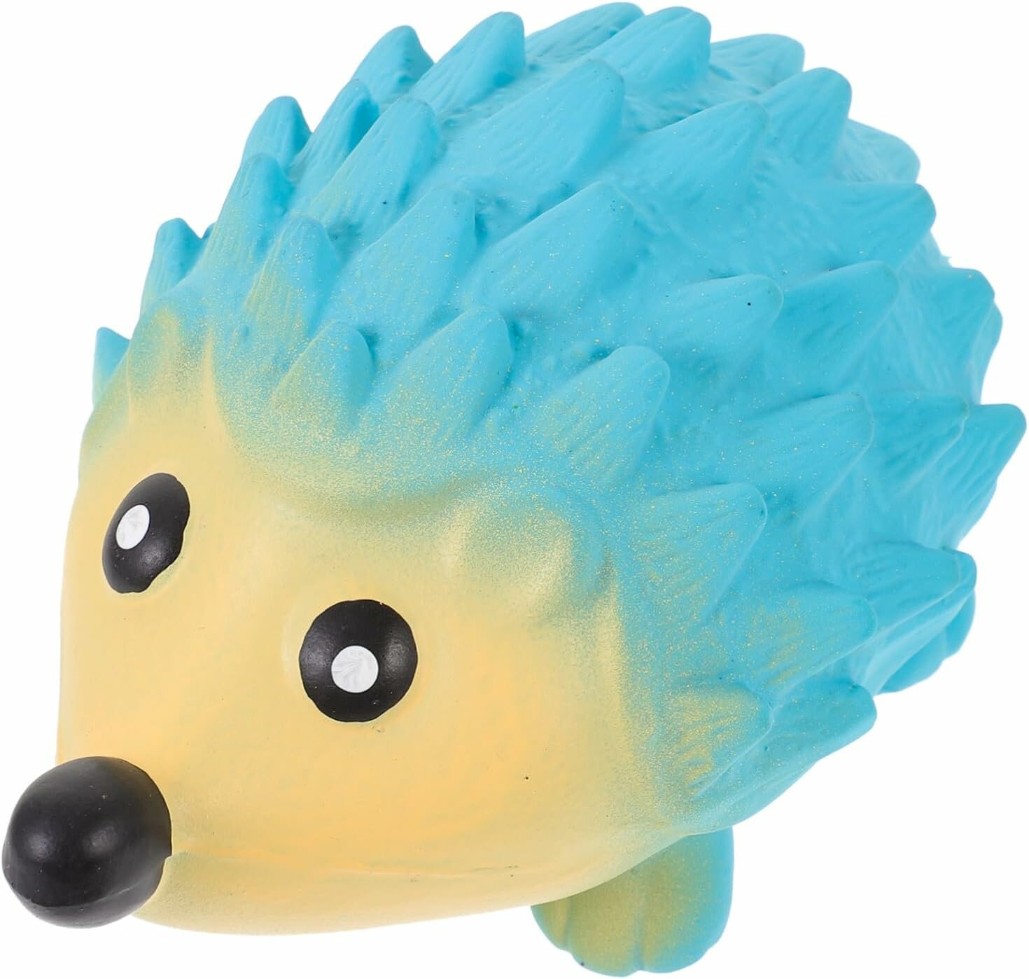 DINGXIAN Игрушка для собак с пищалкой в форме ежика, прочная латексная жевательная игрушка для зубов, синий цвет