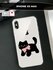 Чехол на Apple iPhone XS Max / Айфон XS Max с принтом Черный котик с бантом, про...