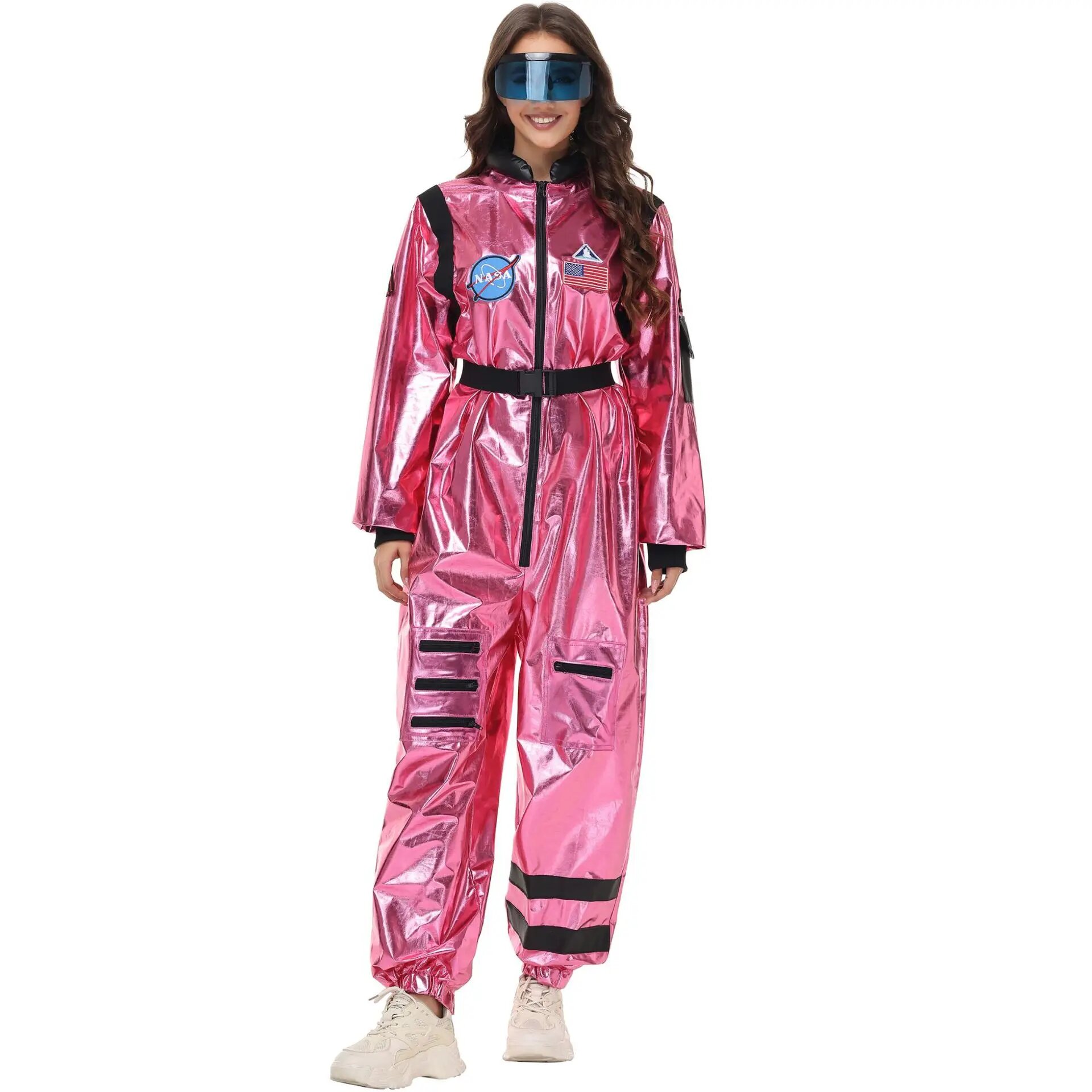 Костюм космонавта серебристый унисекс XL, Pink Women-B