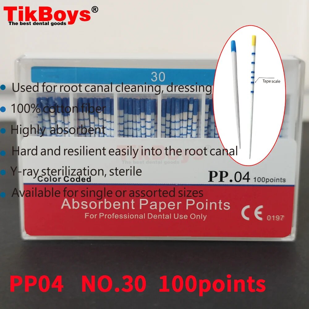 Бумажные точки эндодонтические TikBoys PP04 No.30