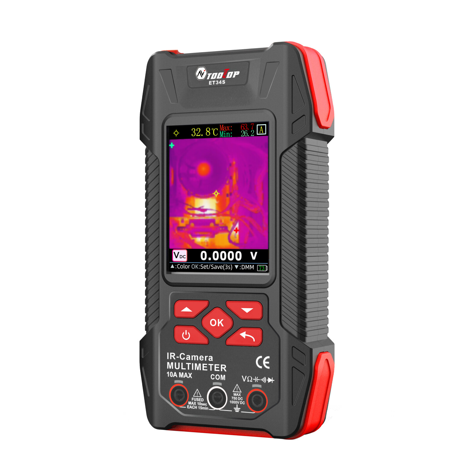 TOOLTOP Термокамера 3.2 дюйма -20~550℃ и цифровой мультиметр 60000 подсчетов для обслуживания цепей