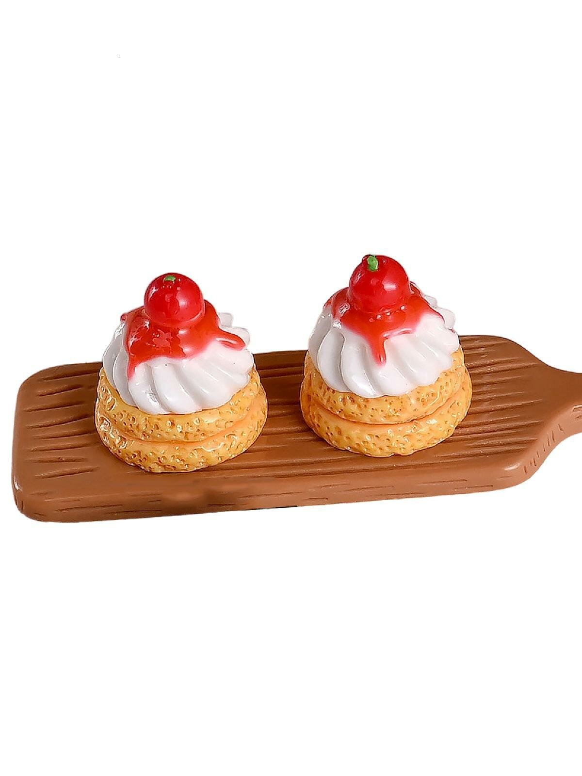 10шт Миниатюрные кукольные домики для тортов и десертов Аксессуары для украшения мини-игрушка с едой для тортов и десертов для ролевых игр Аксессуары для витрин пекарни