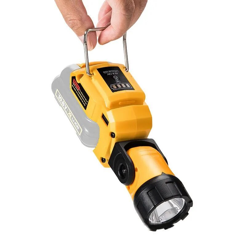 Рабочая лампа Фонарик DCL510 10.8V 12V Li-Ion Battery LED Беспроводной рабочий свет Портативный прожектор для Dewalt желтый