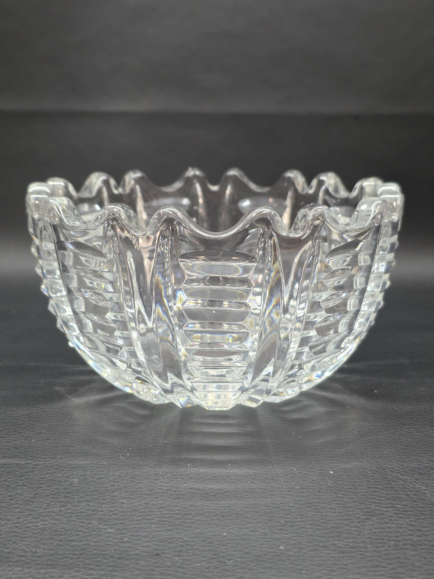 Ваза для конфет Лесенка конфетница Дятьково СССР хрусталь