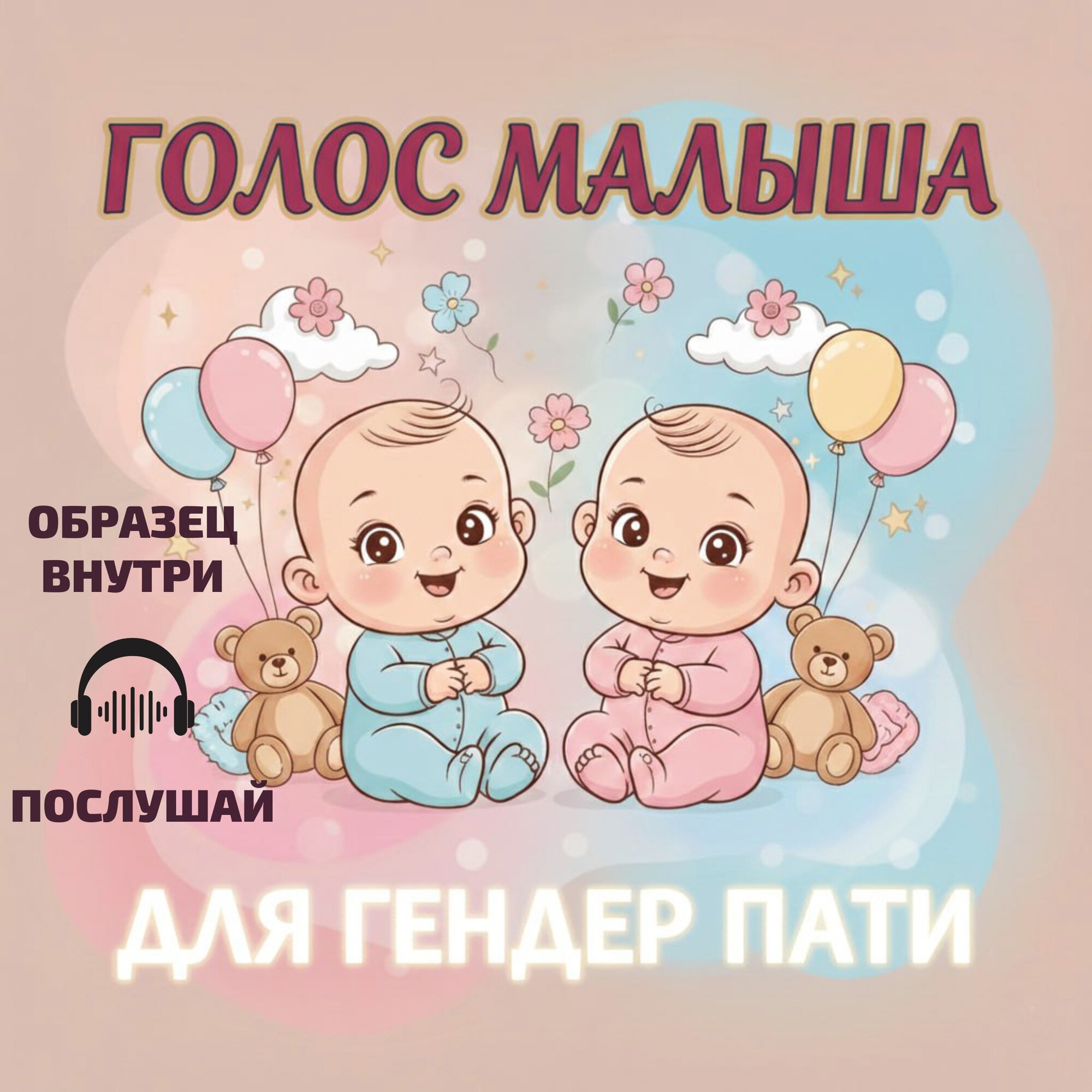 Голос малыша на гендер пати (аудио обращение), сюрприз для гендер вечеринки
