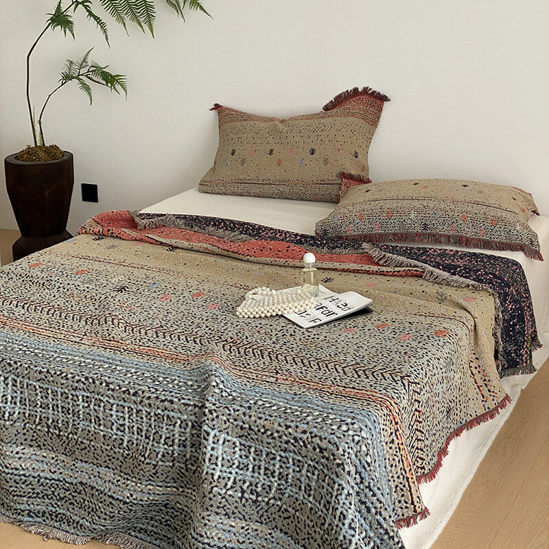 2026 Новейшее Полотно из 100% Хлопка Одеяло для Дня Сна Офисное Платно Одеяло Чистый Хлопок Одеяло для Взрослых Покрывало для Дивана Одеяло для Путешествий Маленькое Одеяло Банное Полотенце