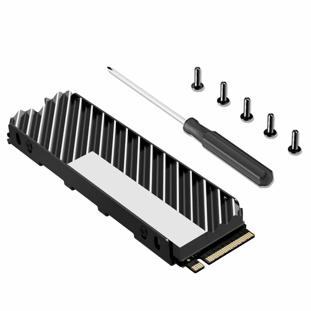 Тонкий алюминиевый радиатор для M.2 NVMe SSD 2280
