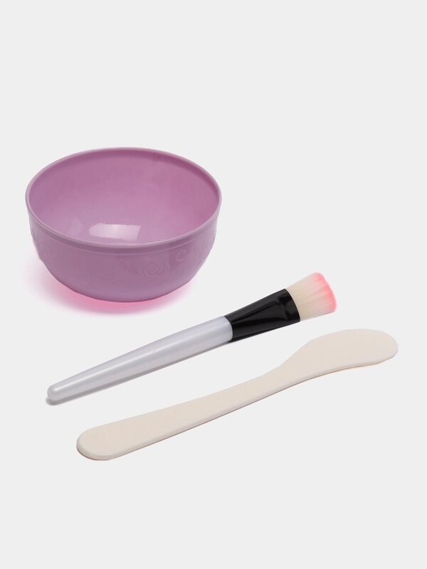 Набор косметический, для масок, 3 предмета, разные цвета