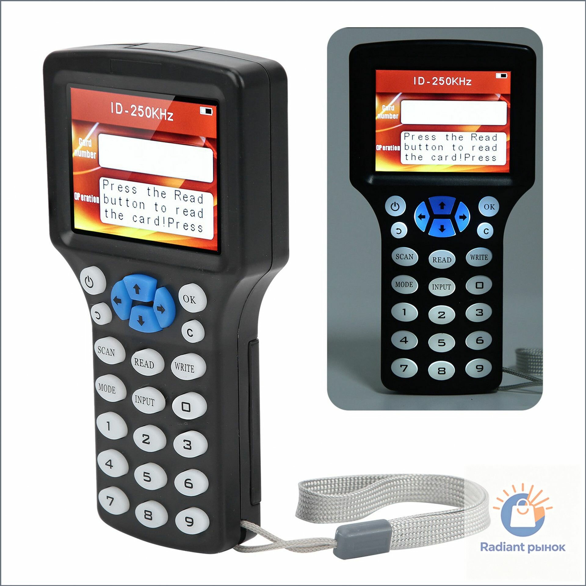 RFID/NFC-считыватель и программатор ключей 125 кГц и 13,56 МГц с цветным экраном