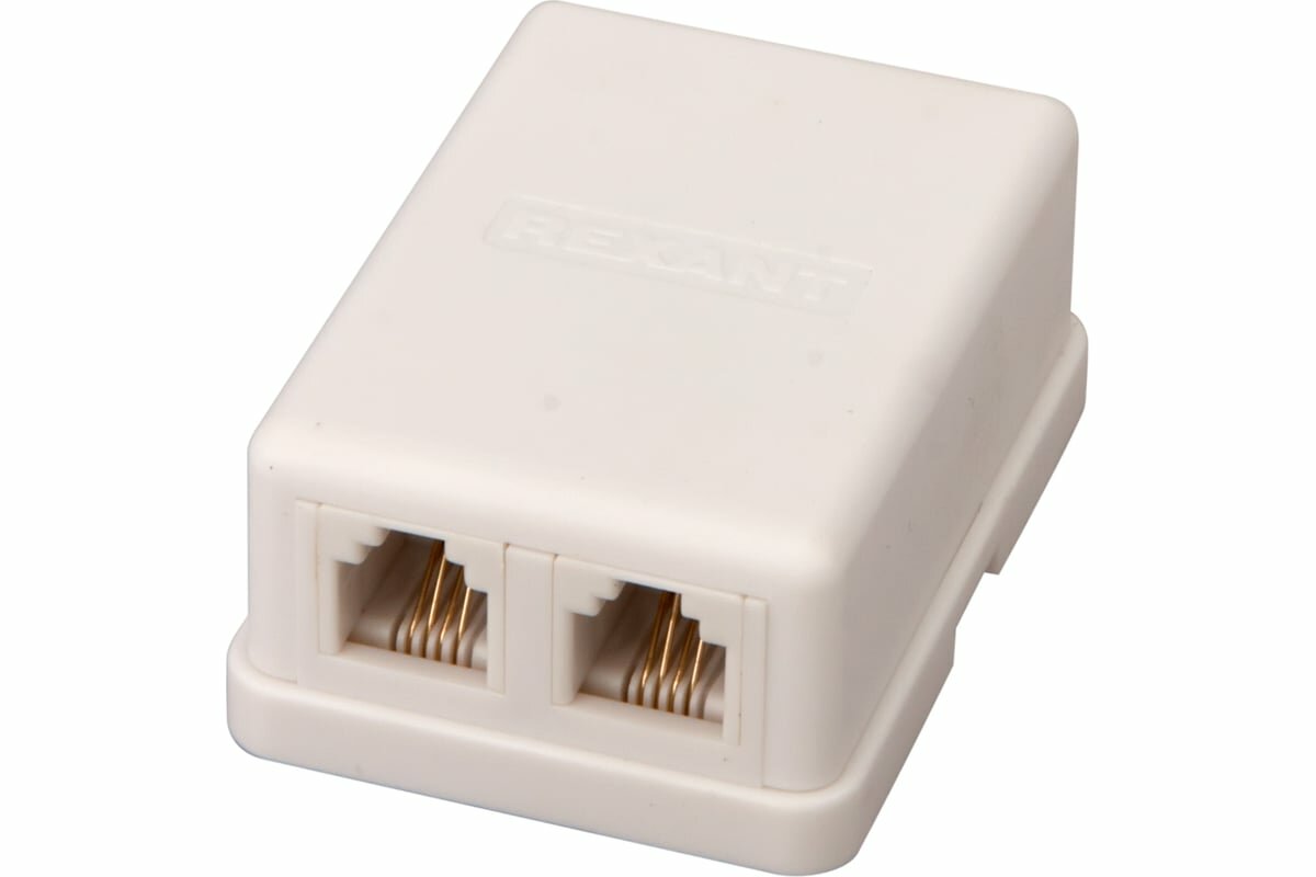 Rexant 2 6P-4C 03-0002 Телефонная розетка с модульным разъемом 6P4C для внутренней линии