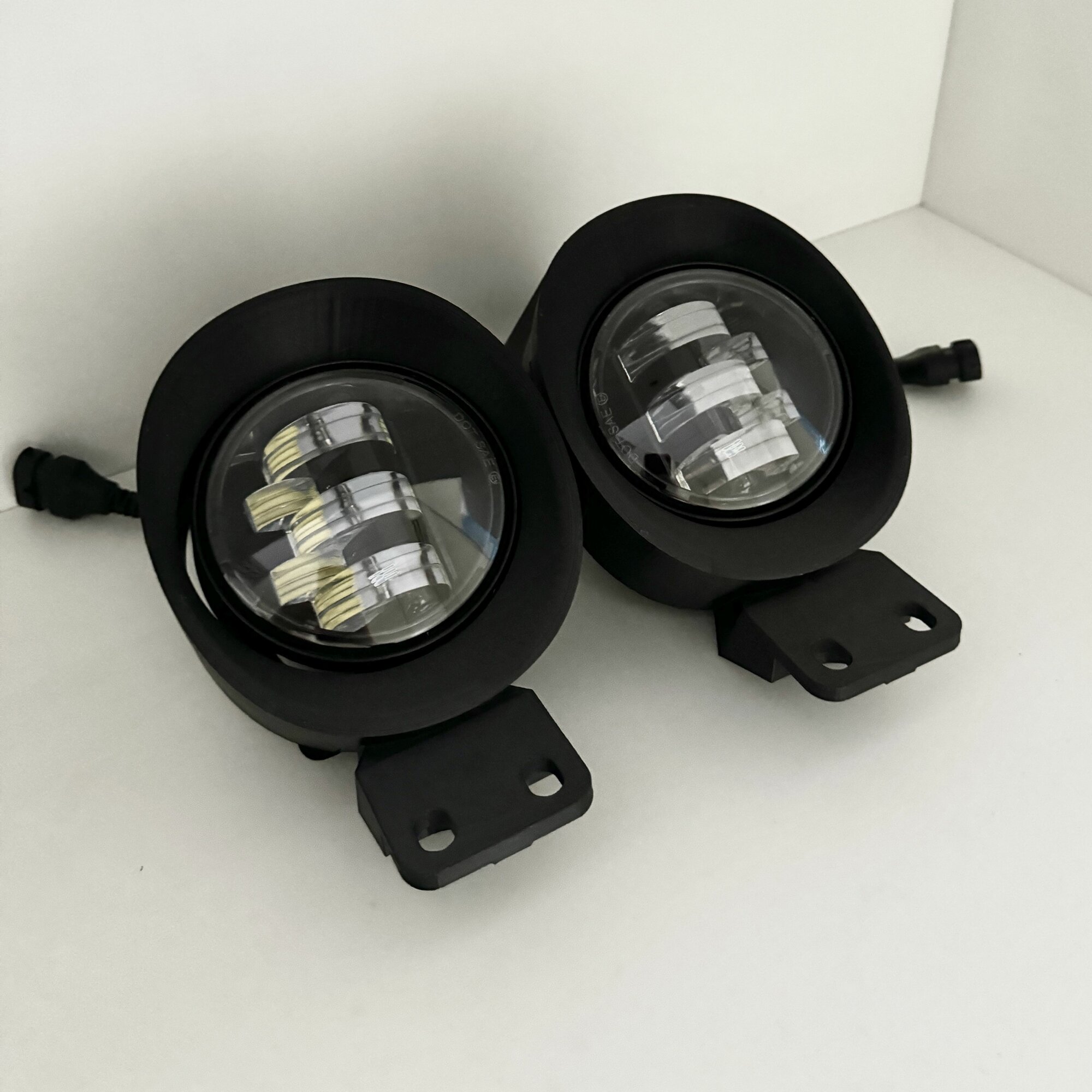 LED Противотуманные фары (ПТФ) 3D-Light, Dodge Ram 3 поколение, 2001-2008 г. в, 55w, 5 линз, Однорежимные (белый свет 6000k)
